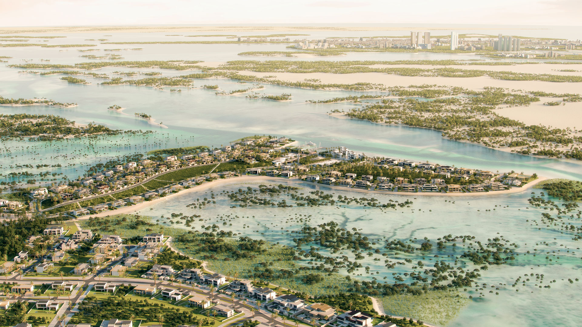 The rendering process of Jubail Port, Abu Dabi - The Node Agency